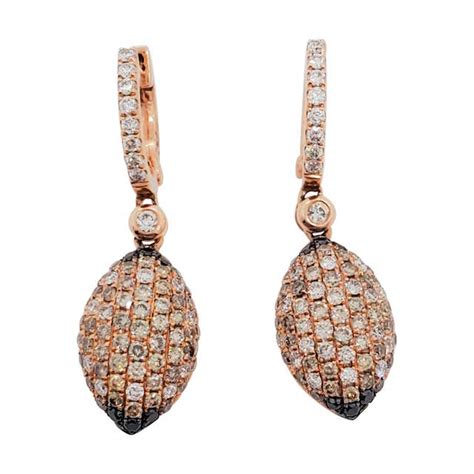 Estate 18 Karat Two Tone Rose And White Gold Pave Diamond Circle
