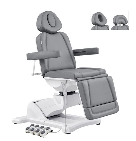 Pavo Facial Beauty Bed And Chair In Gray Full Electrical With 4 Motors
