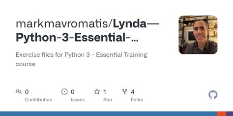 GitHub Markmavromatis Lynda Python 3 Essential Training Exercise