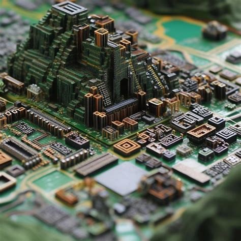 Premium Ai Image A Close Up Of A Computer Motherboard With A Green