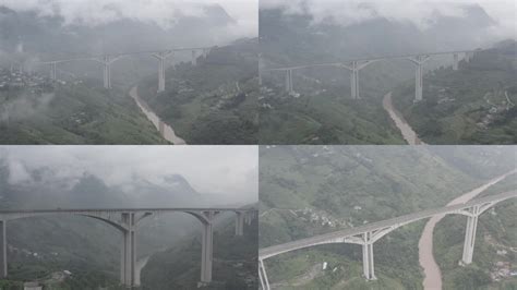 水盘高速北盘江大桥航拍视频素材下载