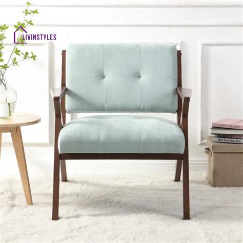 Irya Solid Wood And Fabric Arm Chair Living Room Chair Lounge Chai
