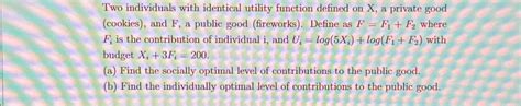 solved two individuals with identical utility function