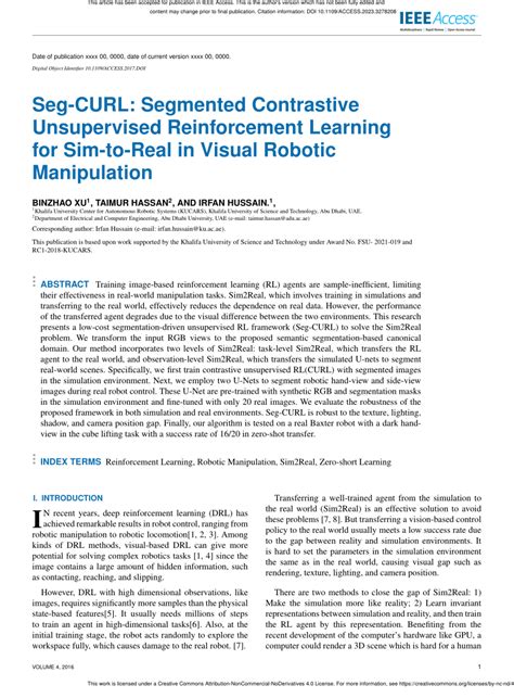 Pdf Seg Curl Segmented Contrastive Unsupervised Reinforcement