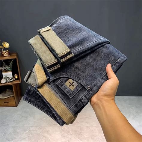 Jual Celana Jeans Panjang Pria Slim Fit Kasual Jumbo Denim Selvedge