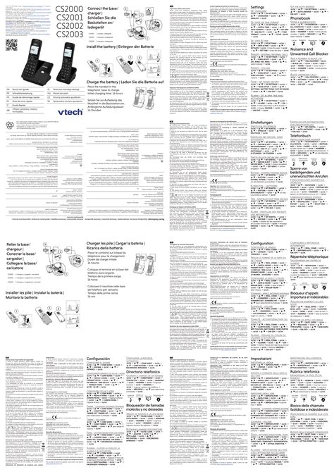 Official Vtech Cs2000 Cs2001 Quick Start Guide Product Support