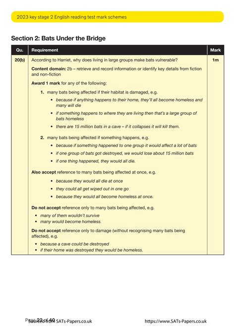 Ks2 English 2023 Marking Scheme Reading Learn With Prin Page 22