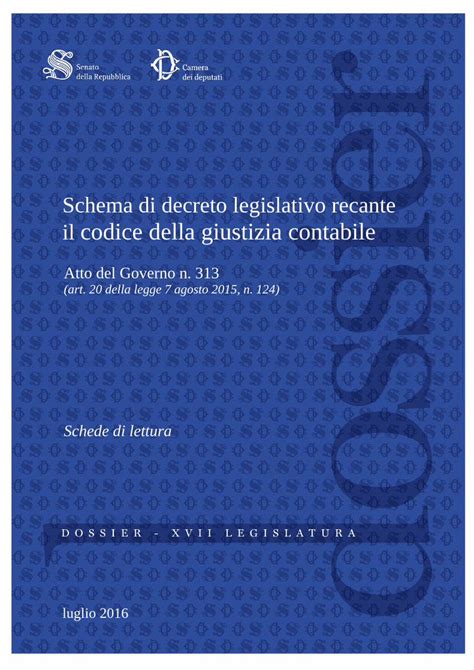 PDF Schema Di Decreto Legislativo Recante Il Codice Della Lo Schema Di Codice Della