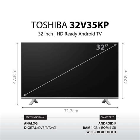 Jual Led Tv 32 Inch Toshiba 32V35Kp 32 V35Kp Smart Tv Android 9 0 Full