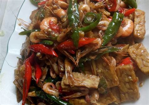 Resep Tumis Tempe Udang Cabe Ijo Oleh Yuni27 Cookpad