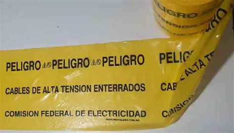 Cinta Peligro Cables De Alta Tensión Enterrados Comisión Federal De