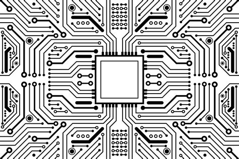 Abstract Background With Technology Circuit Board Texture Electronic Motherboard Illustration