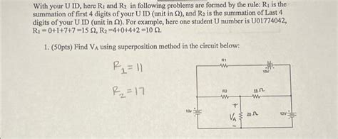 Solved With Your U Id Here R₁ And R2 In Following Problems