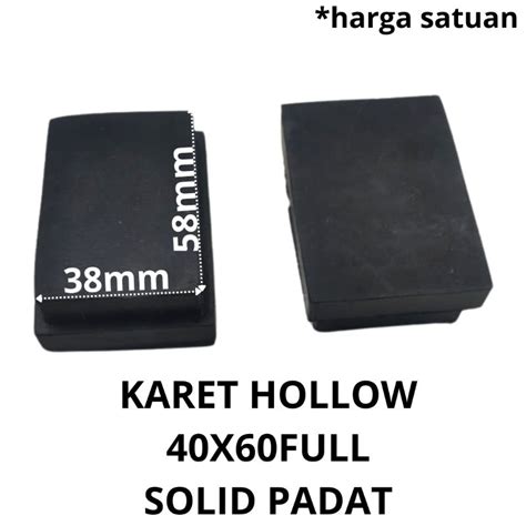 Jual Karet Kaki Hollow 4x6 Padat Karet Tapak Kaki Karet Alas Kaki Meja