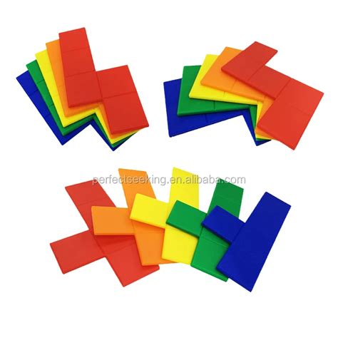 preschool toys 5 color pentominoes intelligent toys plastic pentominoes