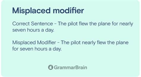 What Is A Misplaced Modifier Examples Definition How To Fix GrammarBrain