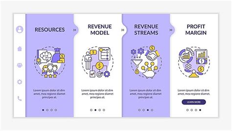 Business Model Types Onboarding Vector Template Icon Template Financial