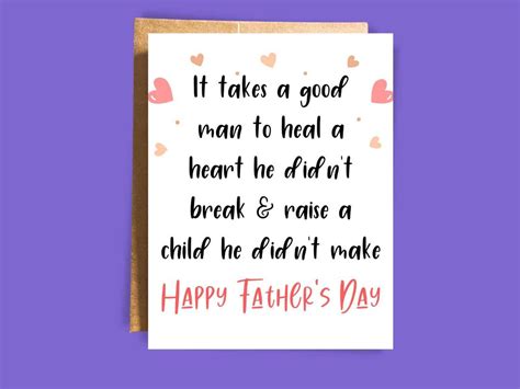 Fathers Day Card For Step Dad Second Husband Card Card For Bonus