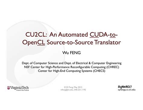 Pdf Cu2cl An Automated Cuda To Opencl Source To
