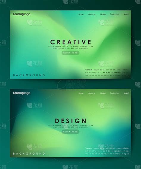 业务项目的页面设计模板。色彩渐变背景的阴影封面页素材 花瓣网