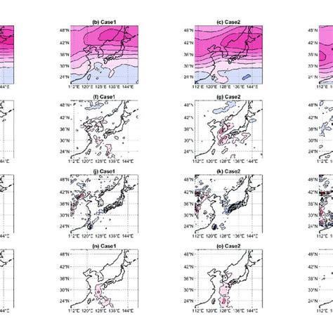 The Composite Maps Of The 250 Hpa Zonal Wind A D Divergence At The