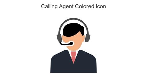 Calling Agent Colored Icon In Powerpoint Pptx Png And Editable Eps