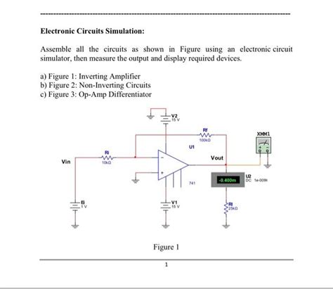 Solved Electronic Circuits Simulation Assemble All The Chegg
