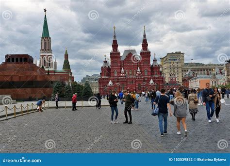 Dziejowy Museuml I Plac Czerwony W Moskwa Fotografia Editorial Obraz
