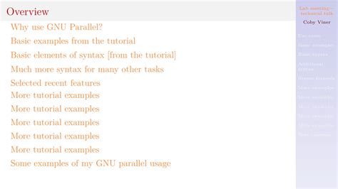 Gnu Parallel Lab Meeting—technical Talk Ppt