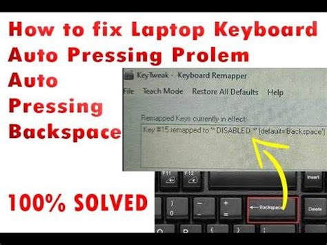 How to easily Fix Laptop Keyboard Auto Key Pressing | Fix Laptop Backspace Key Auto Deleting ...