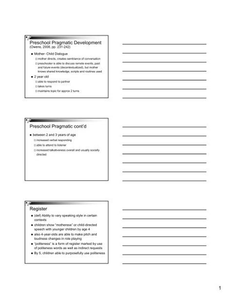 Prebabe Pragmatic And Semantic Development Chapter 8 Owens