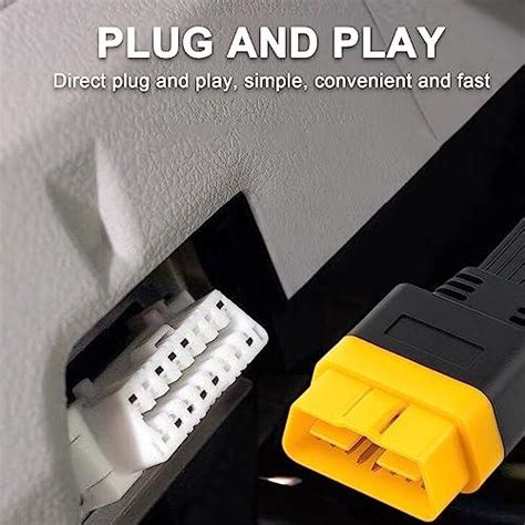 AMHTDOL OBD2 Extension Cable Universal Full 16pin Male To Female For