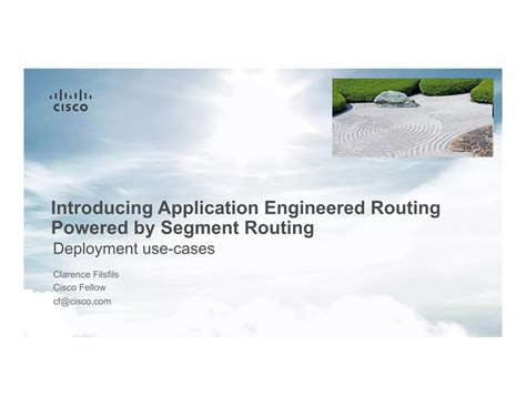 Introducing Application Engineered Routing Powered By Segment Routing Ppt