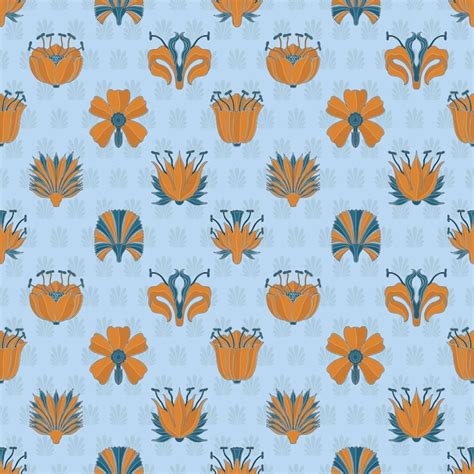 Premium Vector Art Nouveau Seamless Pattern Style Flower Plant Basic