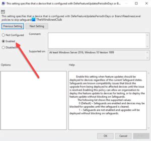 Deploy Features Updates Configured With Safeguard Group Policies