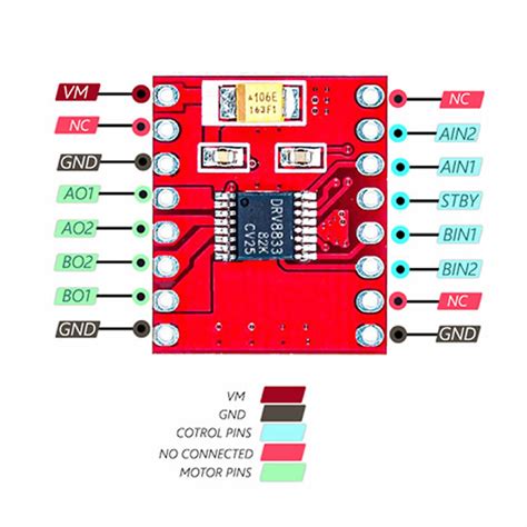 Drv8833 Step Motor Sürücü Modül Dc 10v 1 2a Pwm Çift H Köprü 2 Dc Motor Tb6612fng Muadili 3d