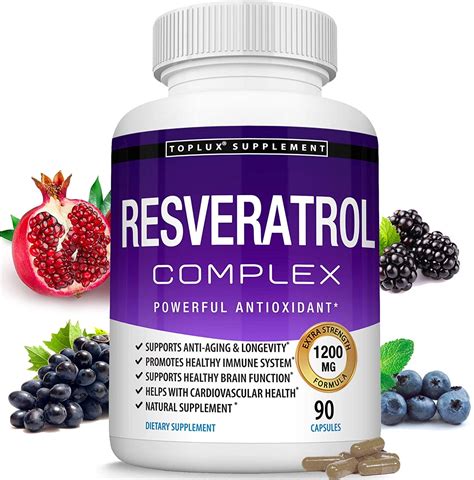 Resveratrol Supplement Anti Aging Antioxidant Promotes Immune