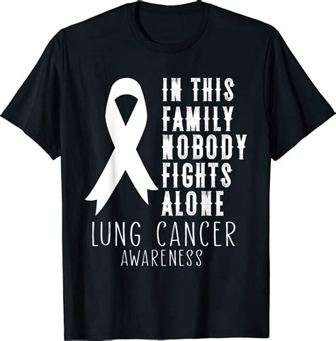 In This Familly Nobody Fight Alone Lung Cancer Awareness Shirt