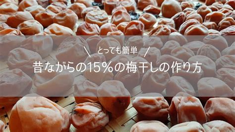 【梅仕事】昔ながらの梅干し15％の作り方 無添加ごはん