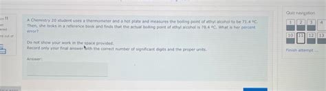 Solved A Chemistry 20 Student Uses A Thermometer And A Hot Chegg