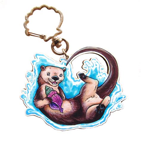 Otter Wooden Keychain Dusk Dreams