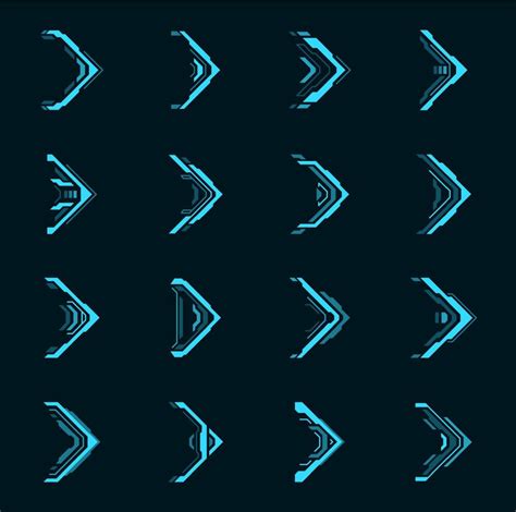 Hud Futuristic Arrow Cursors Interface Navigation 21663795 Vector Art At Vecteezy