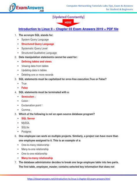 introduction to linux ii chapter 03 exam answers 2019 pdf pdf