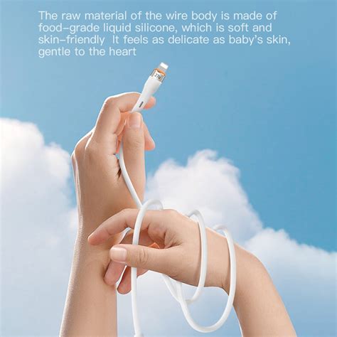 TOTU CB 2 ซรส USB ถง 8 พนอลมเนยมอลลอยดผวสายเคเบลขอมลความยาว 1 ม สขาว