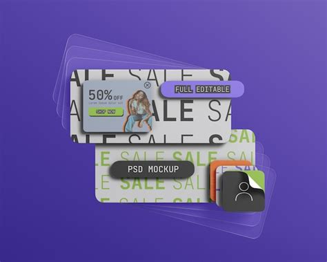 Premium Psd Glassmorphism Style Mockup Design