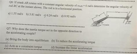 Solved If Crank AB Rotates With A Constant Angular Chegg