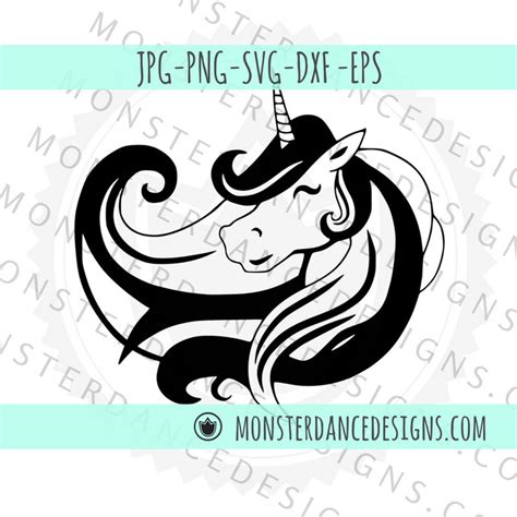 Unicorn SVG DXF Digital Cut File Etsy