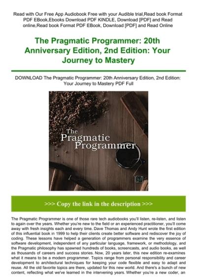 Download The Pragmatic Programmer 20th Anniversary Edition 2nd Edition