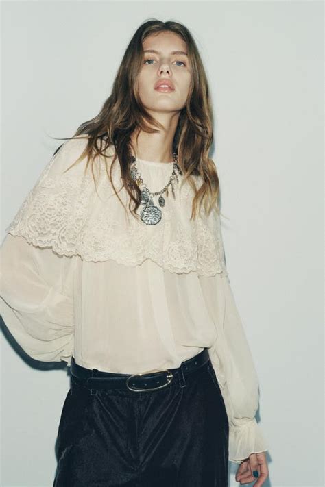Romantic Cape Blouse Zw Collection Ecru Zara South Africa