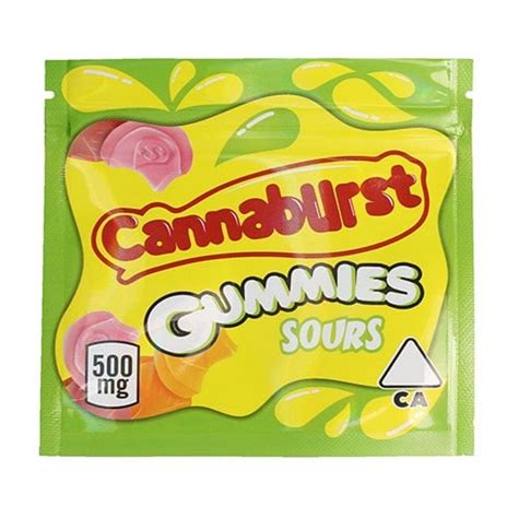 Cannaburst Mylar Bags Smell Proof Candy Bags Custom Printed